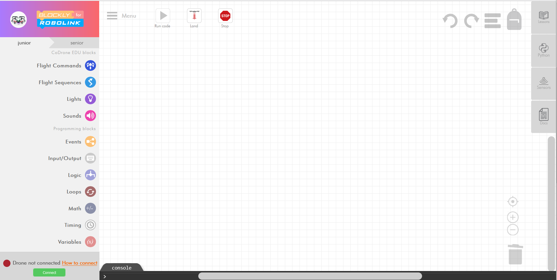1.1: Connecting and Coding with Blockly – Robolink Basecamp